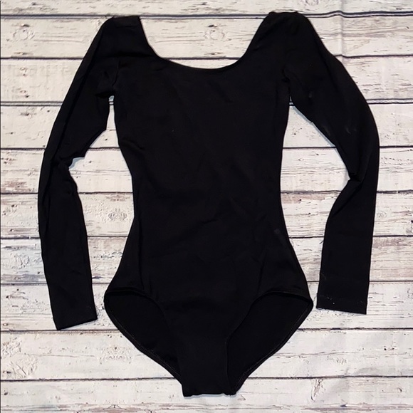 Capezio | Other | Plain Black Long Sleeve Capezio Leotard | Poshmark